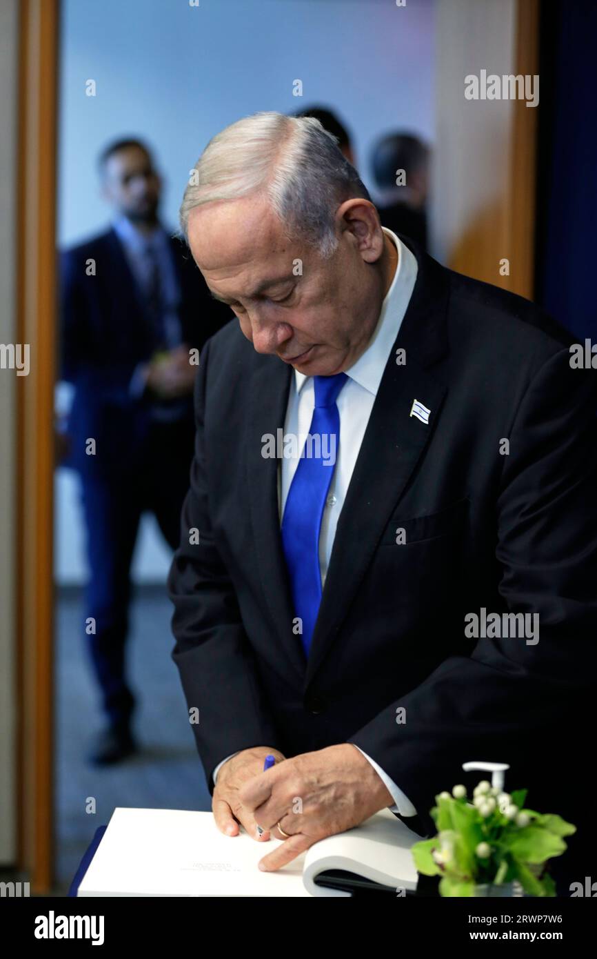 New York, New York, USA. 20th Sep, 2023. Benjamin Netanyahu, Prime ...