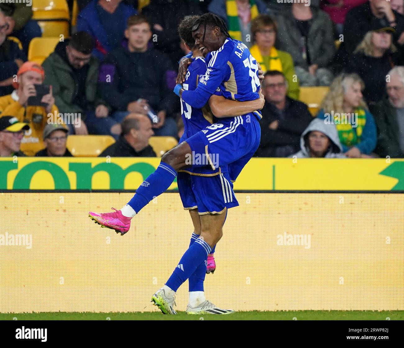 Leicester City's Kasey McAteer celebrates scoring their side's second ...