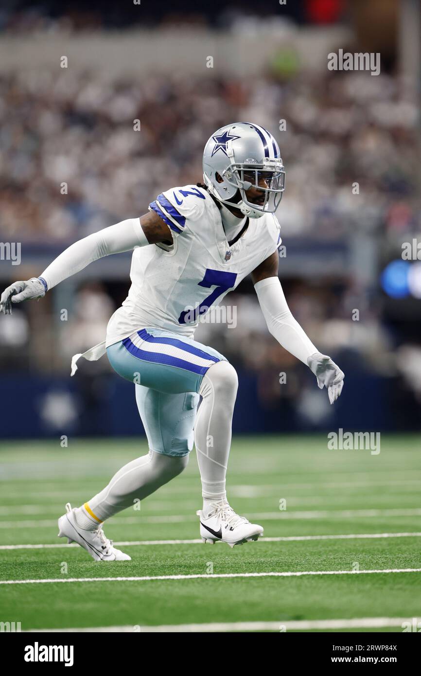 Dallas Cowboys defensive back Trevon Diggs (7) looks to defend during ...