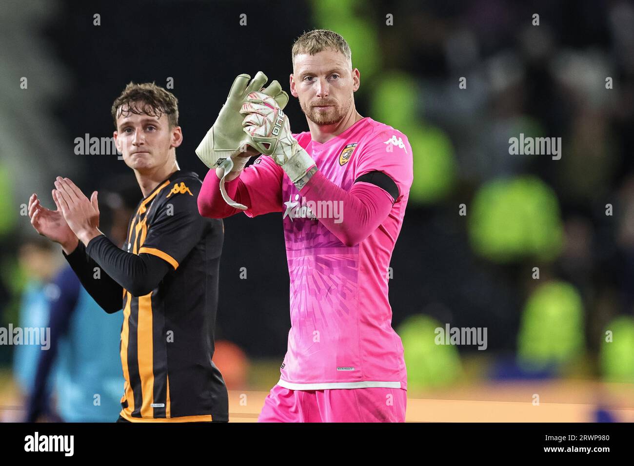 Ryan Allsop #17 of Hull City applauds the home fans during the Sky Bet ...