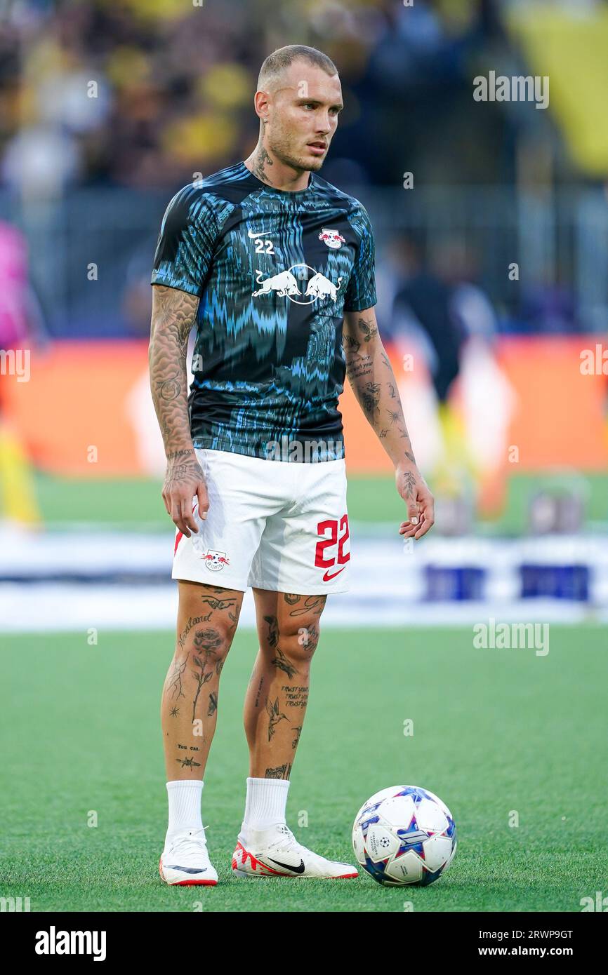 Bern, Switzerland. 19th Sep, 2023. #22 David Raum (Leipzig) during warm ...