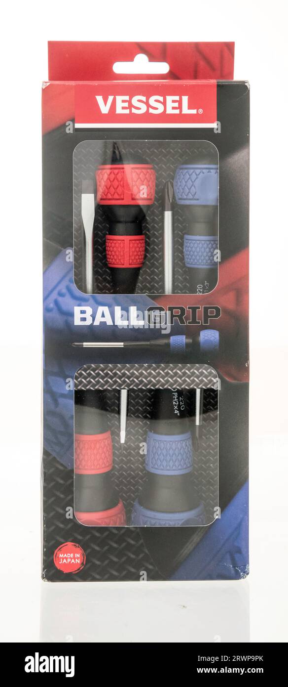 Winneconne, WI - 10 September 2023: A package of Vessel ball grip ...