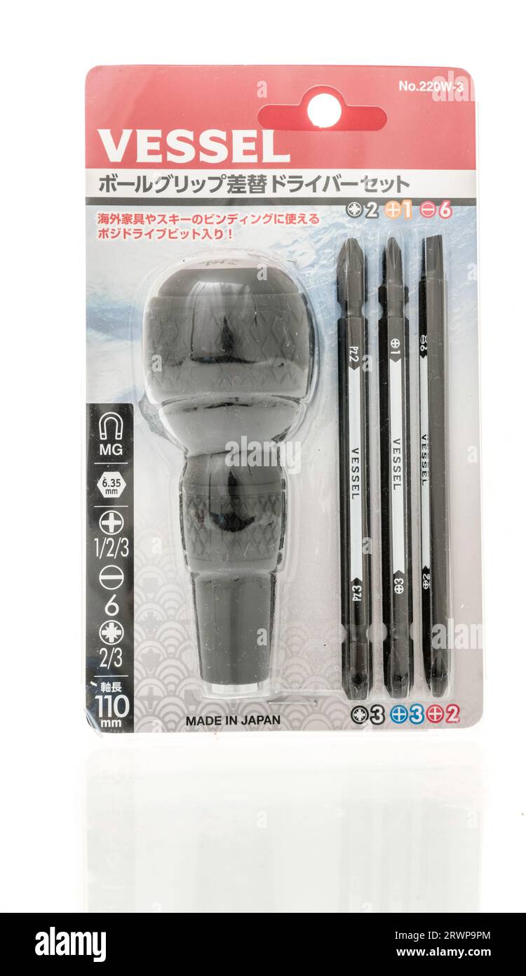 Winneconne, WI - 10 September 2023: A package of Vessel ball grip ...