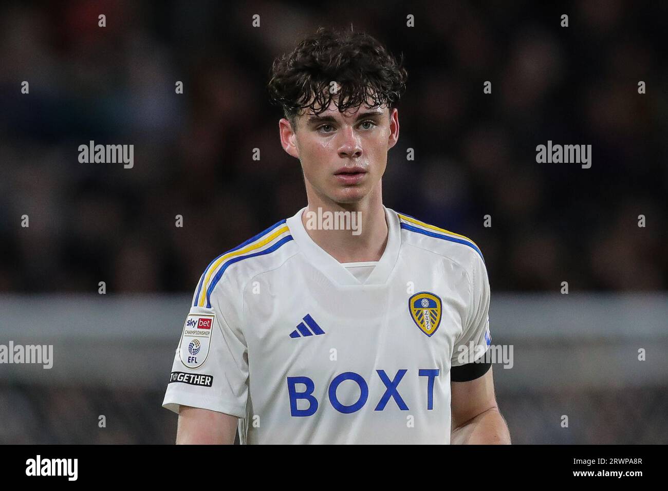 Archie Gray #22 of Leeds United during the Sky Bet Championship match Hull City vs Leeds United ...