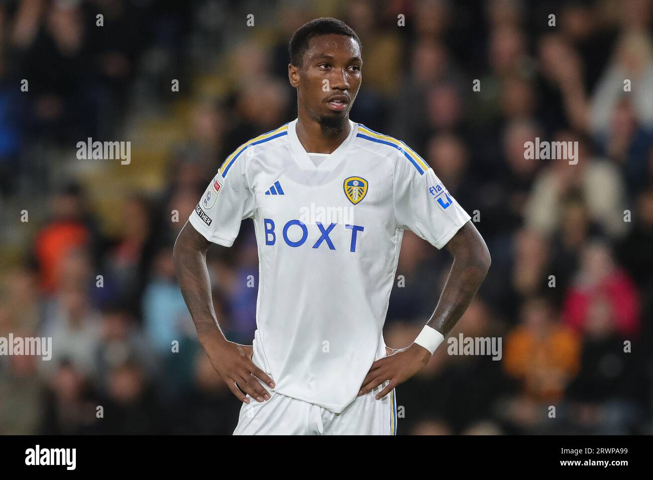 Jaidon Anthony #12 of Leeds United during the Sky Bet Championship ...