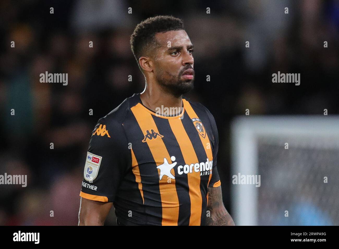 Cyrus Christie #33 of Hull City during the Sky Bet Championship match ...