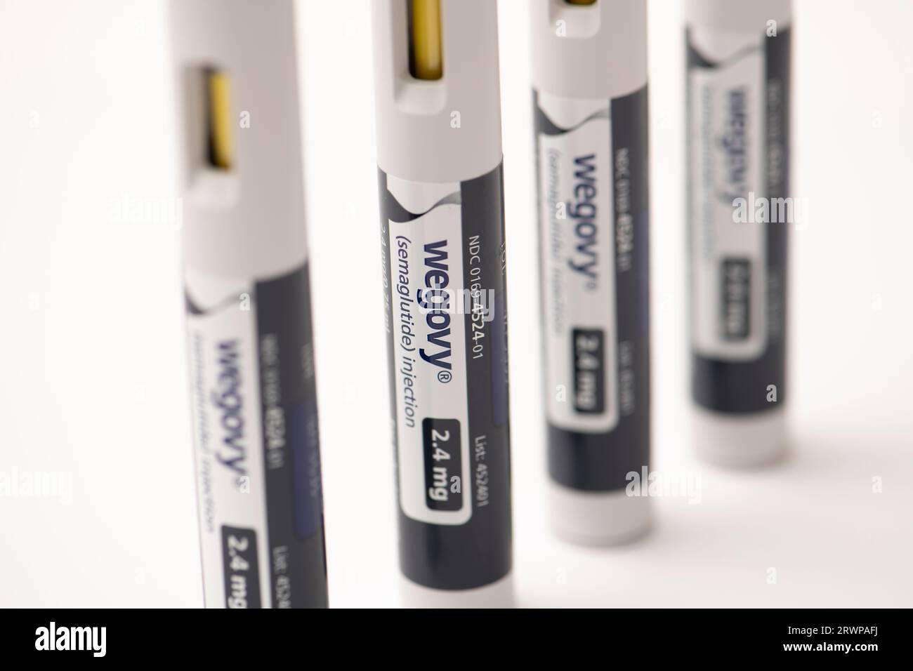 Still life of Wegovy an injectable prescription weight loss medicine ...