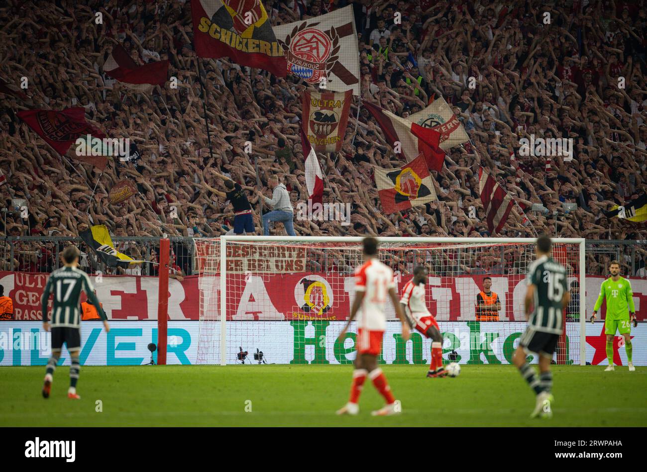 Munic, Germany. 20th Sep 2023. Bayern Fans FC Bayern München ...