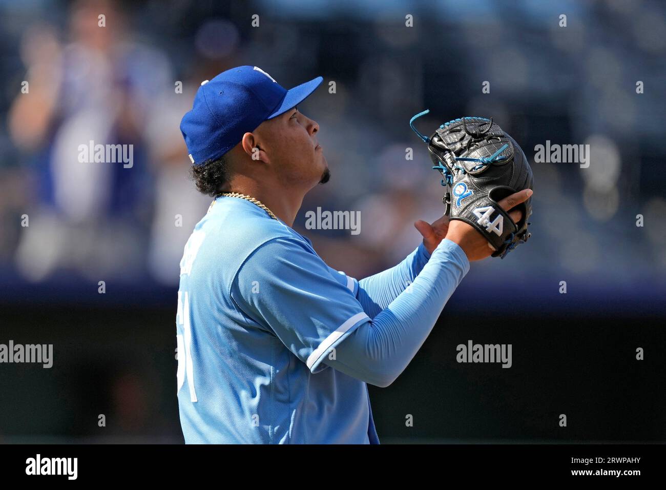 Kansas City Royals relief pitcher Angel Zerpa celebrates after a ...