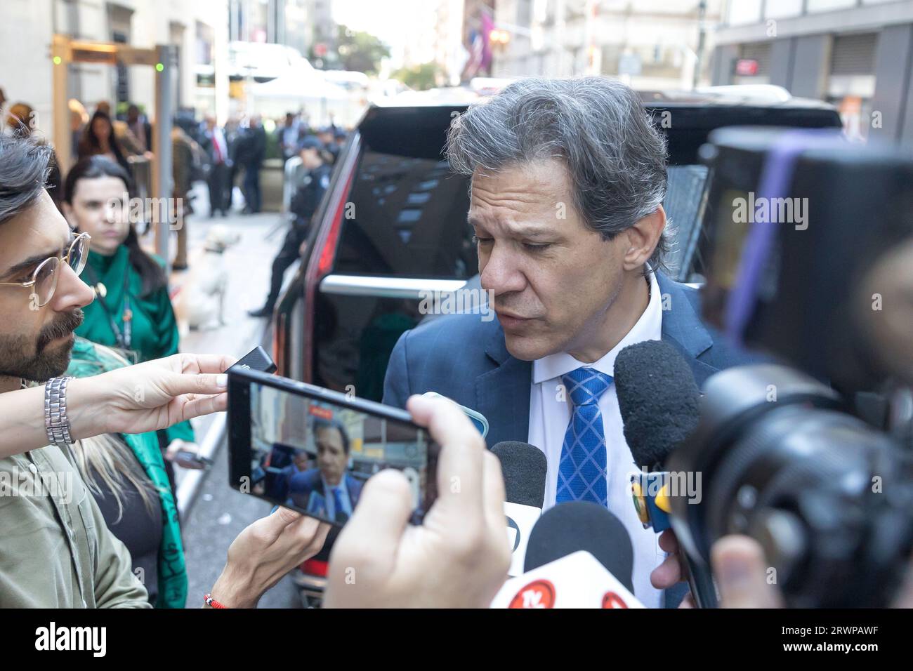New York, USA. 20th Sep, 2023. Brazil's Finance Minister Fernando ...