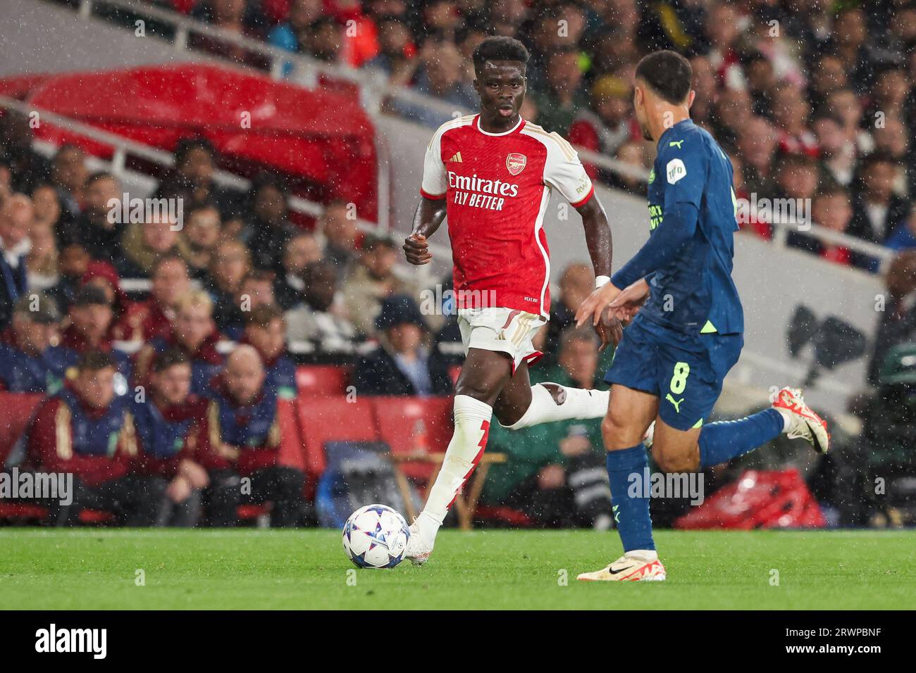 London, UK. 20th Sep, 2023. LONDON, UNITED KINGDOM - SEPTEMBER 20: Bukayo Saka of Arsenal is ...