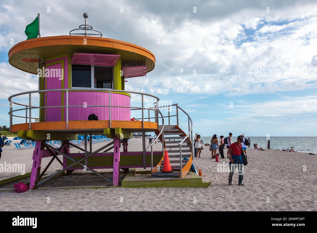 10th Street Lifeguard Tower, South Beach, City of Miami Beach, Florida ...