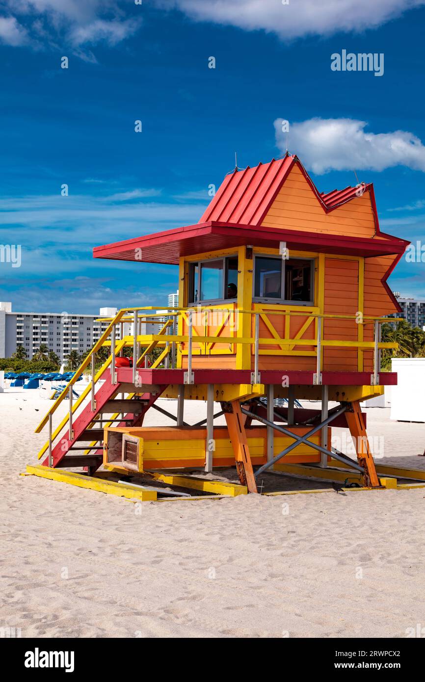 CITY OF MIAMI BEACH LIFEGUARD TOWER, 8th Street,Ocean Drive, Miami ...