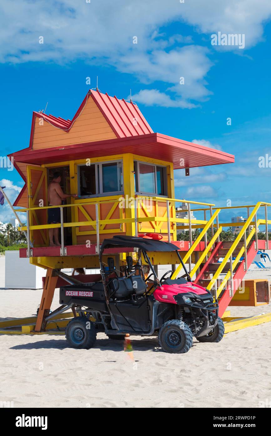 CITY OF MIAMI BEACH LIFEGUARD TOWER, 8th Street,Ocean Drive, Miami ...