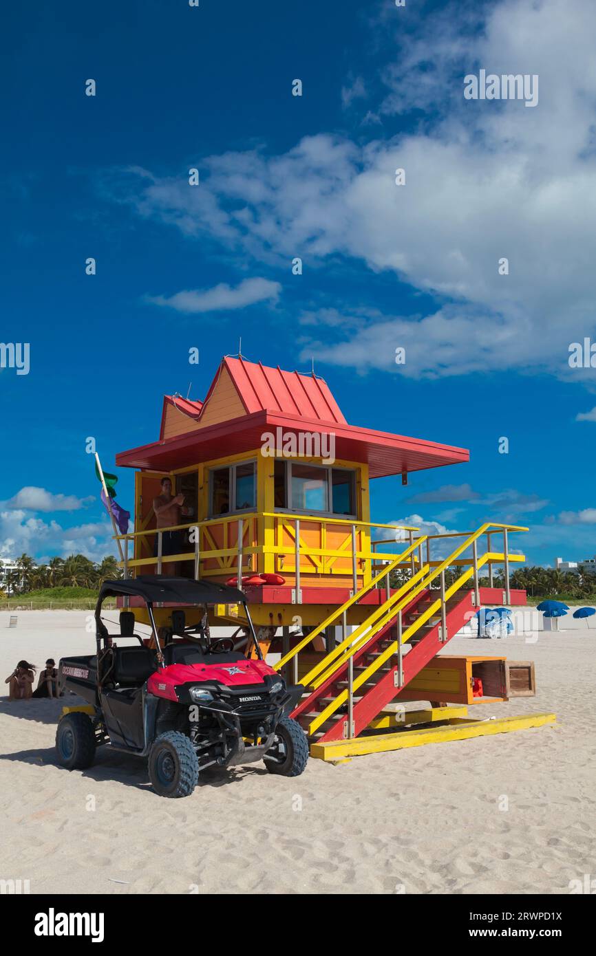 CITY OF MIAMI BEACH LIFEGUARD TOWER, 8th Street,Ocean Drive, Miami ...