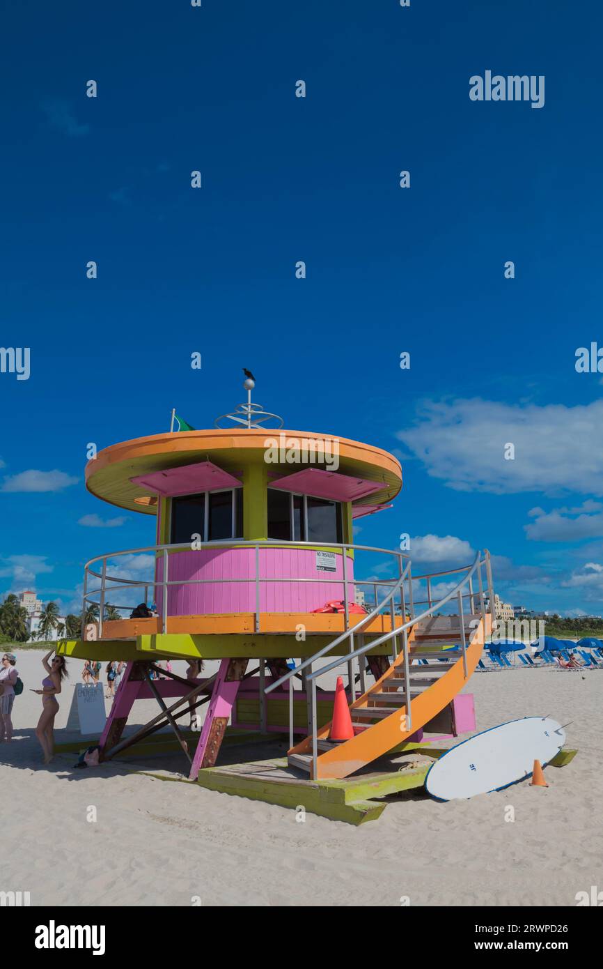 10th Street Lifeguard Tower, South Beach, City of Miami Beach, Florida ...