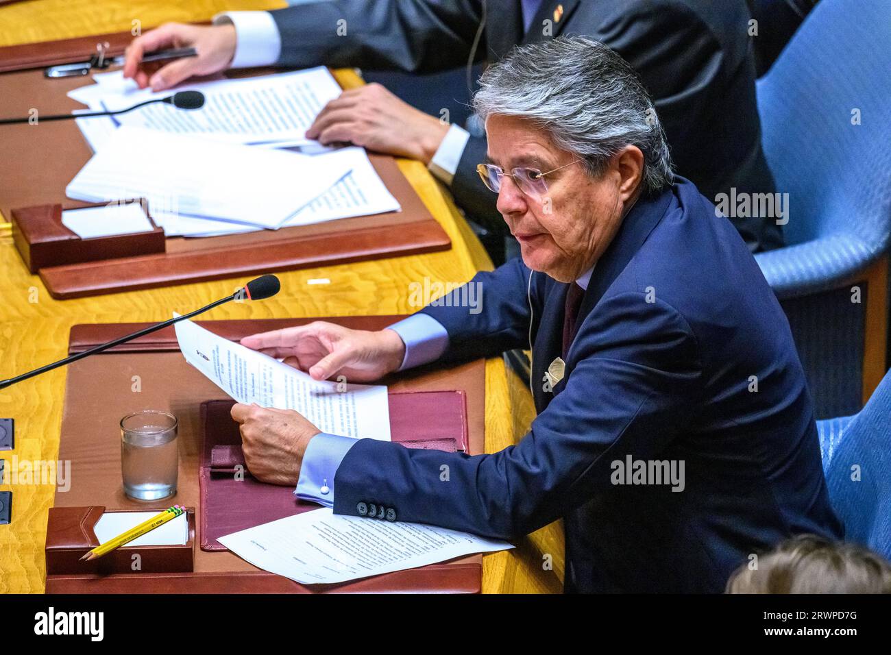 New York, USA. 20th Sep, 2023. Ecuadorian Constitutional President ...
