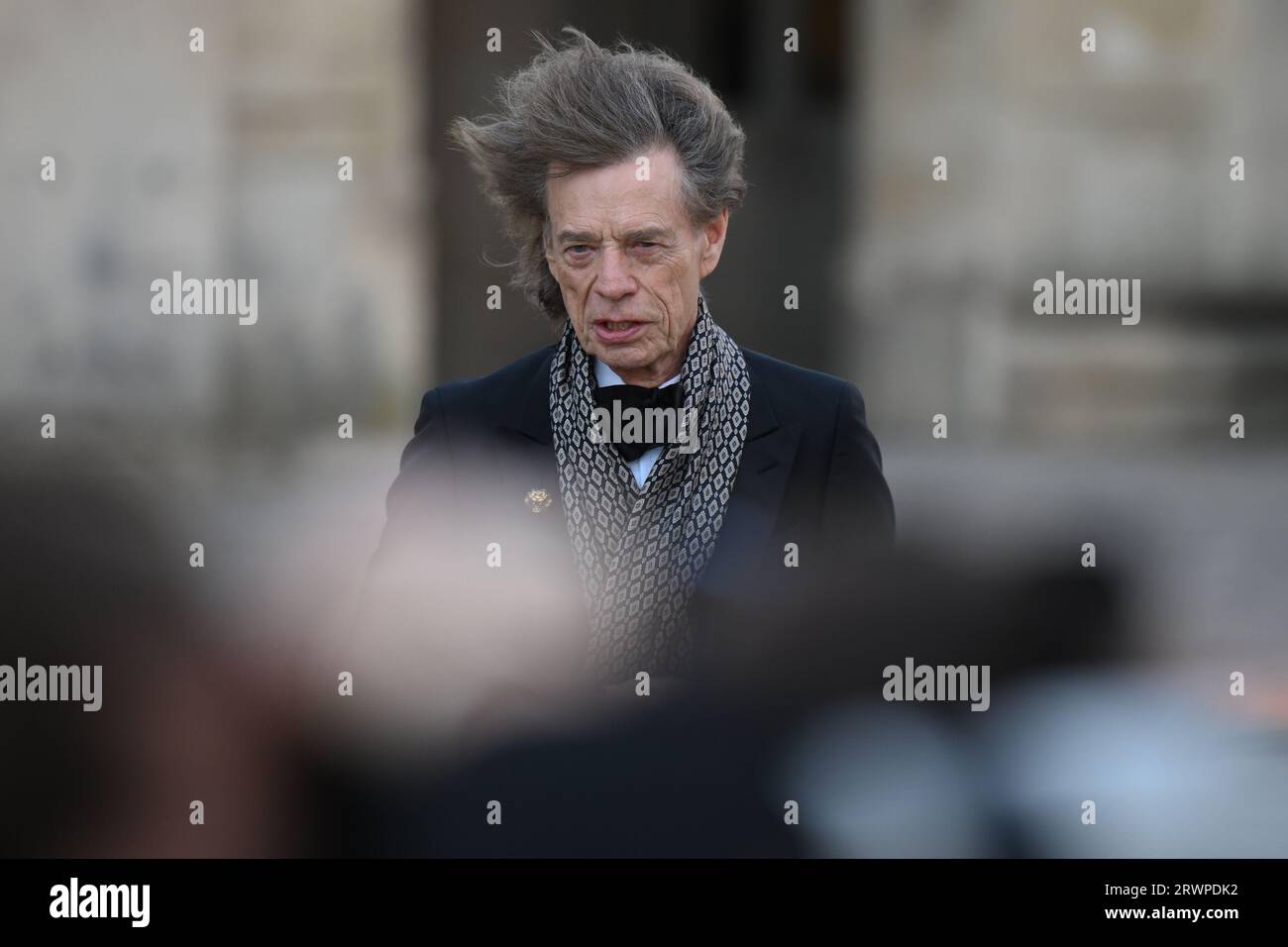 Mick Jagger arrives for the State Banquet, at the Palace of Versailles ...