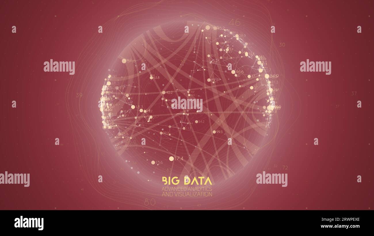 Big data visualization. Futuristic infographic. Information aesthetic ...