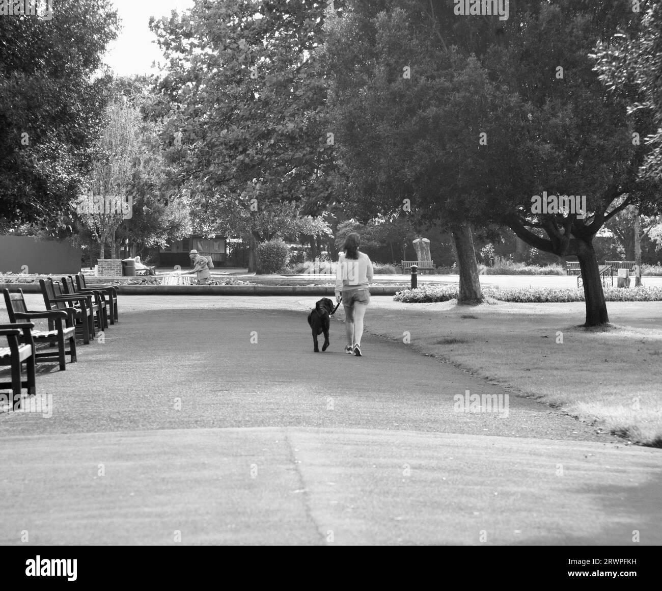 Walking friends park Black and White Stock Photos & Images - Alamy