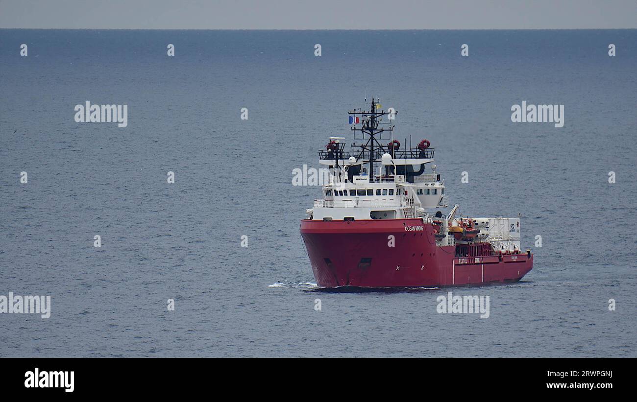 The humanitarian ship Ocean Viking arrives at the port of Marseille for ...
