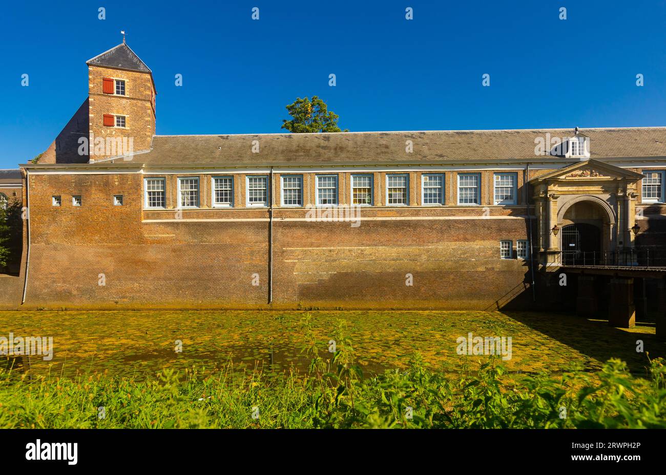 Summer landscape with a view of Breda Castle Stock Photo - Alamy