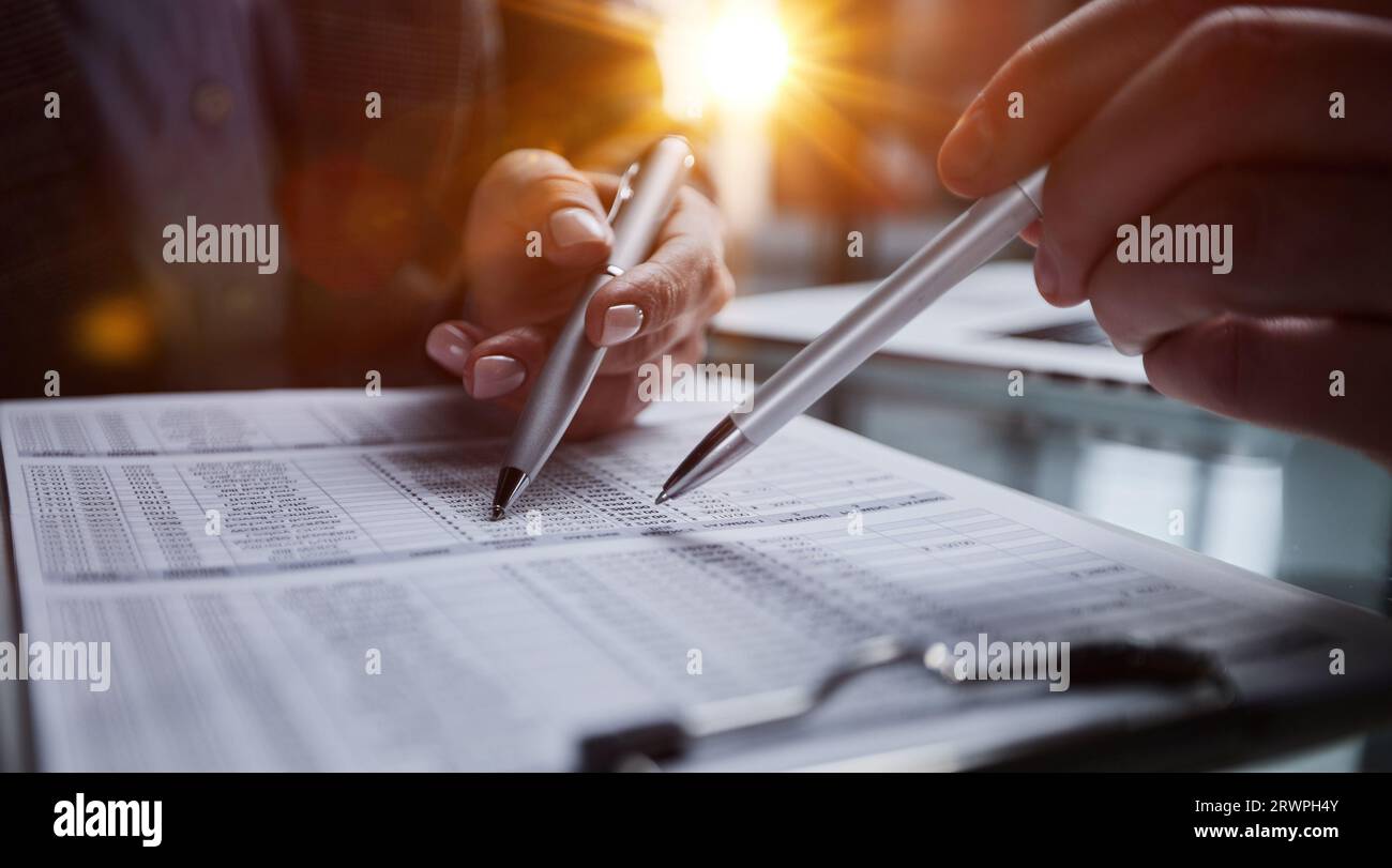 completing a business company personal information checklist form Stock ...