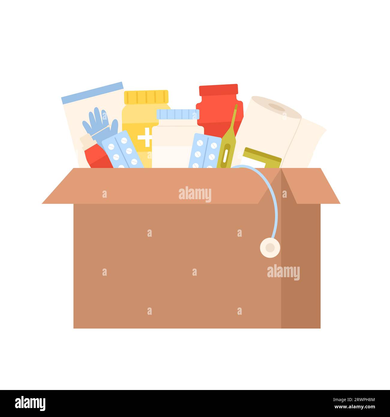 Humanitarian medicine box help. Charity donation pharmacy drugs ...