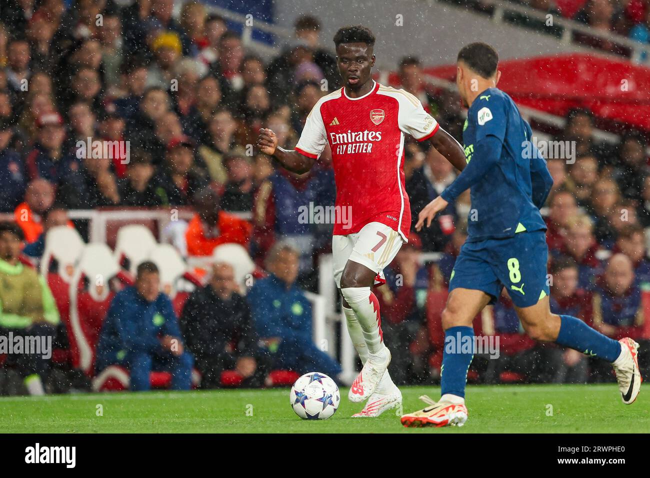 London, UK. 20th Sep, 2023. LONDON, UNITED KINGDOM - SEPTEMBER 20: Bukayo Saka of Arsenal is ...