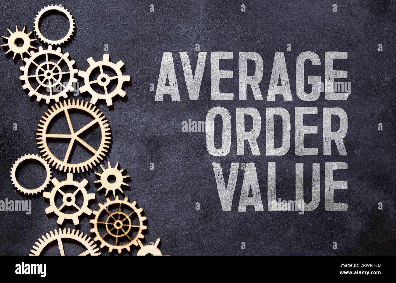 Notepad with the inscription Average Order Value and order tracking ...