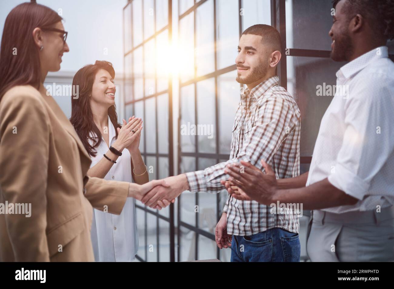Congratulations to the new partners. business concept Stock Photo - Alamy