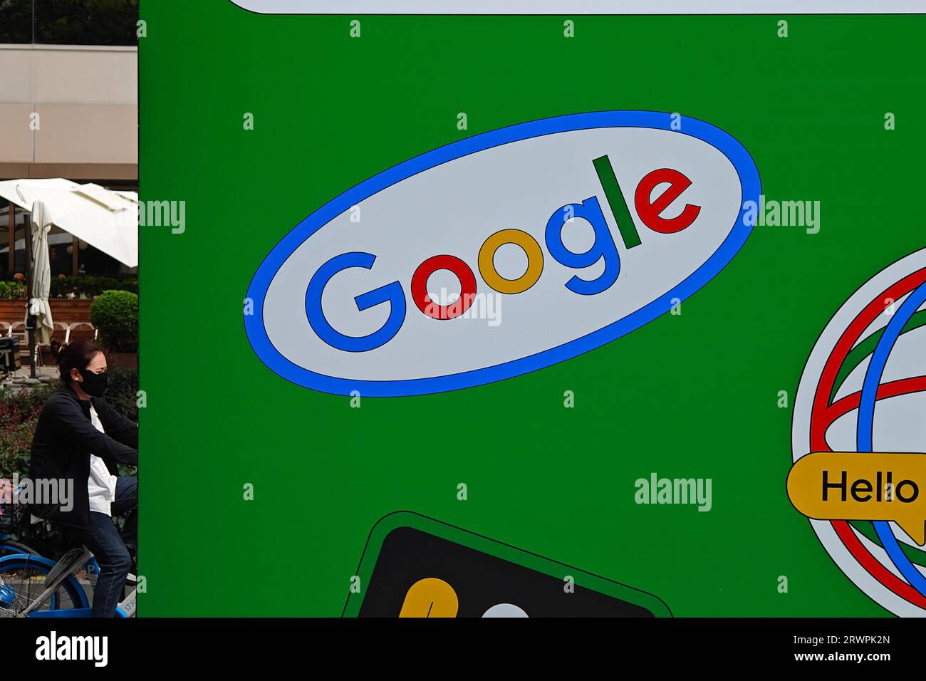 SHANGHAI, CHINA - SEPTEMBER 20, 2023 - A poster advertising Google's ...