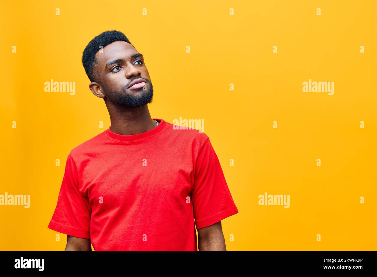 man orange guy black american african red fashion stylish background ...