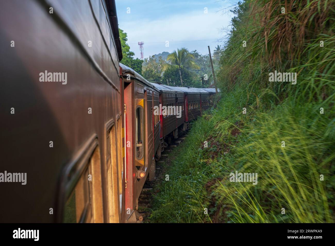 Asia, Sri Lanka, Kandy. The railway line between Kandy & Kadugannawa ...
