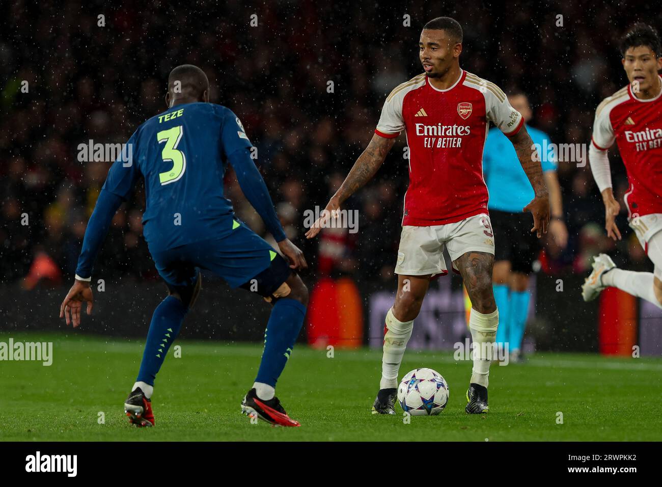 London, UK. 20th Sep, 2023. LONDON, UNITED KINGDOM - SEPTEMBER 20: Gabriel Jesus of Arsenal is ...