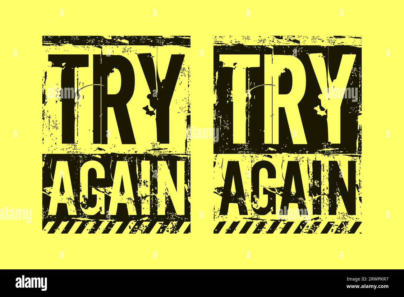 try again, motivational quote, brush stroke. banner, poster, etc ...