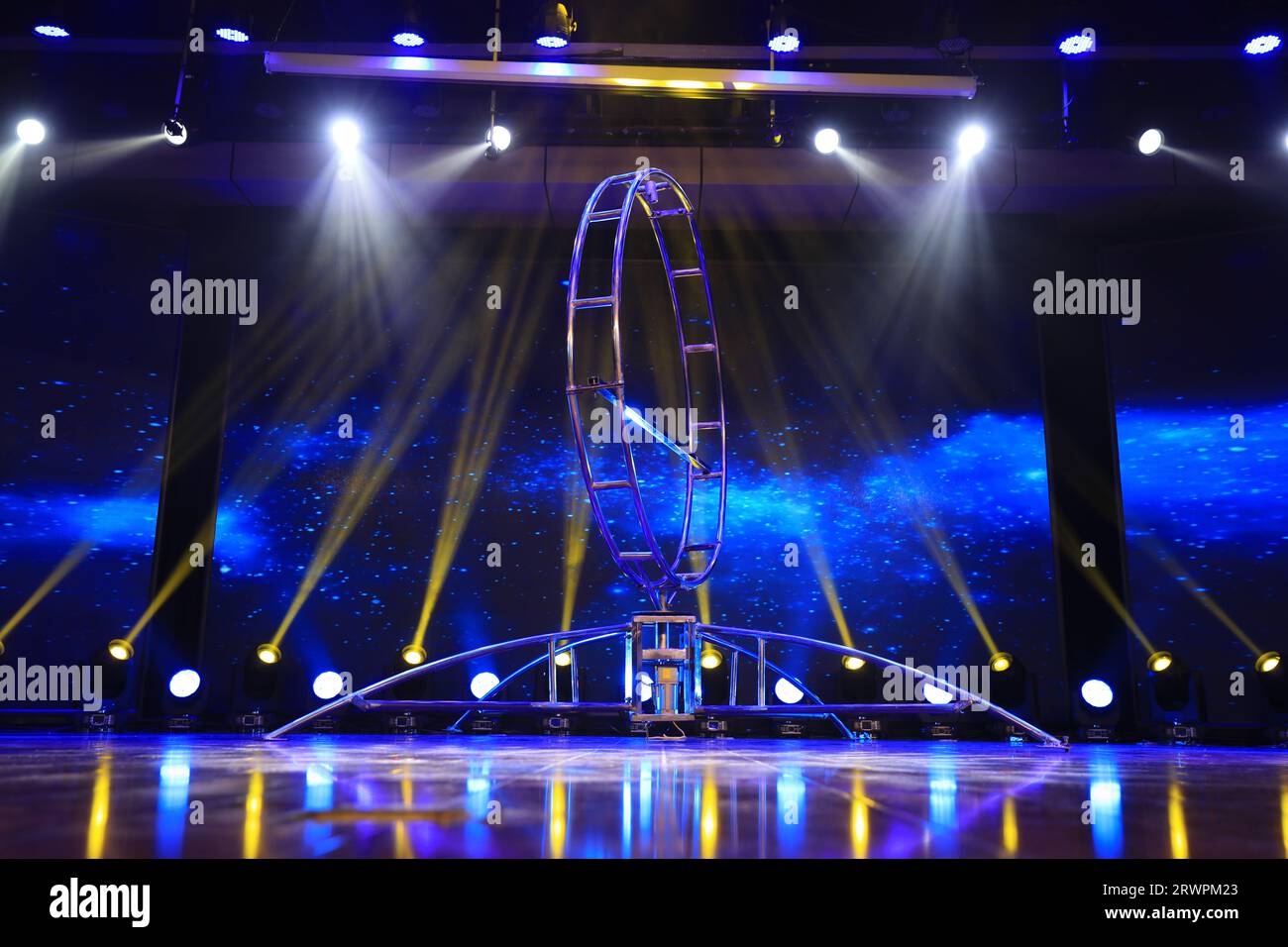 Chinese traditional acrobatic props are made of stainless steel Stock ...