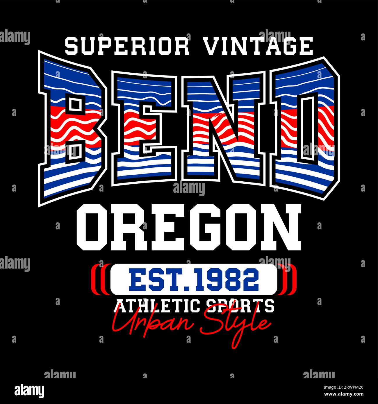bend,oregon, urban style, vintage college for t-shirt, posters, labels ...