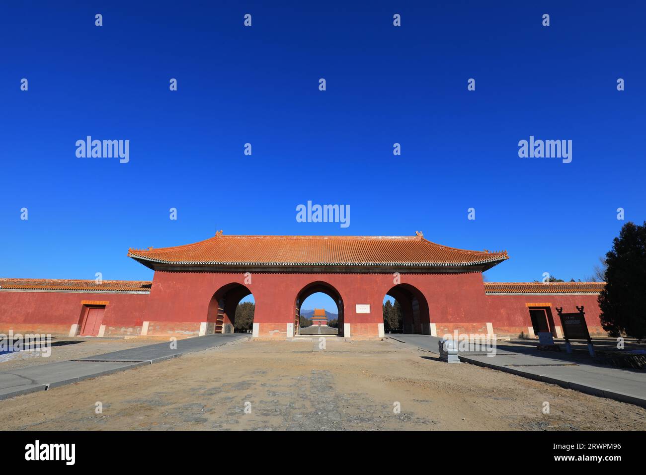 the Great Red Gate architectural landscape in the eastern Mausoleum of ...
