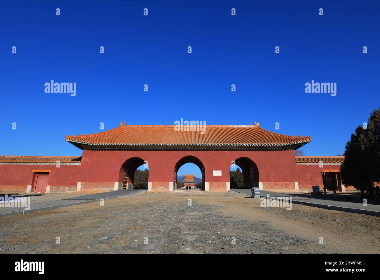 the Great Red Gate architectural landscape in the eastern Mausoleum of ...