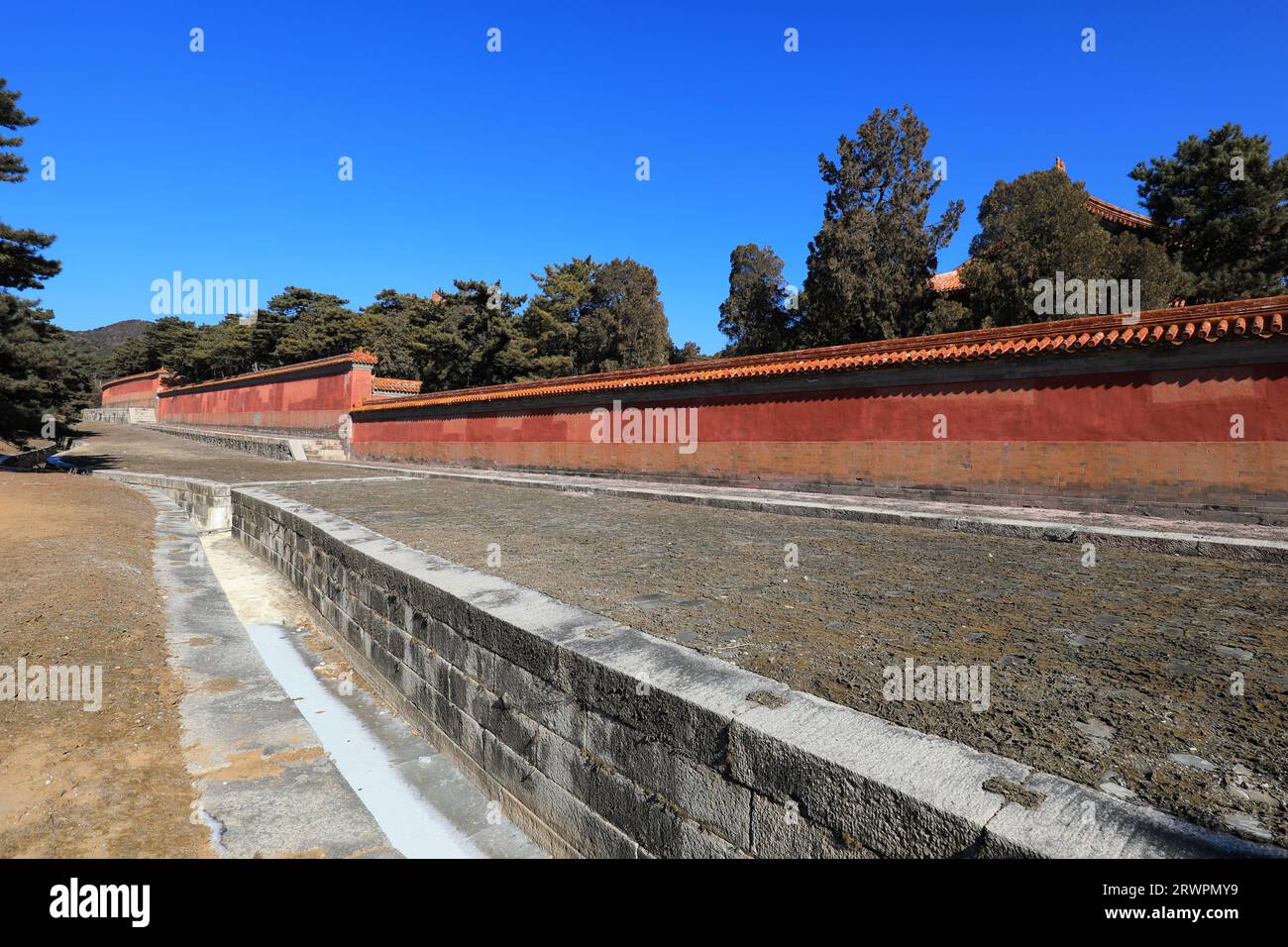 The red wall is in the eastern Mausoleum of the Qing Dynasty, China Stock Photo - Alamy