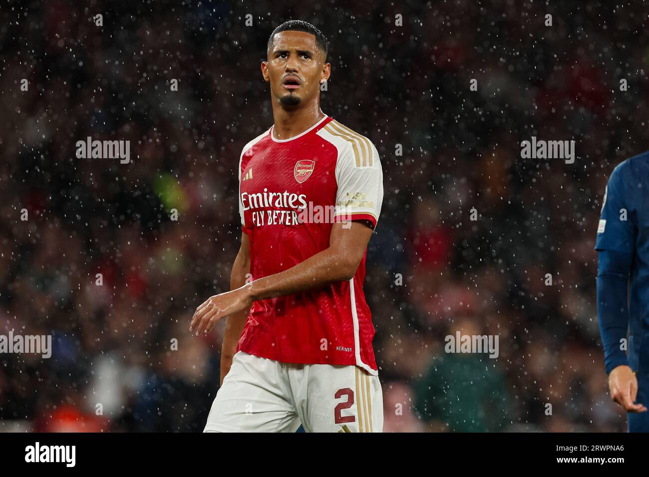 London, UK. 20th Sep, 2023. LONDON, UNITED KINGDOM - SEPTEMBER 20: William Saliba of Arsenal in ...