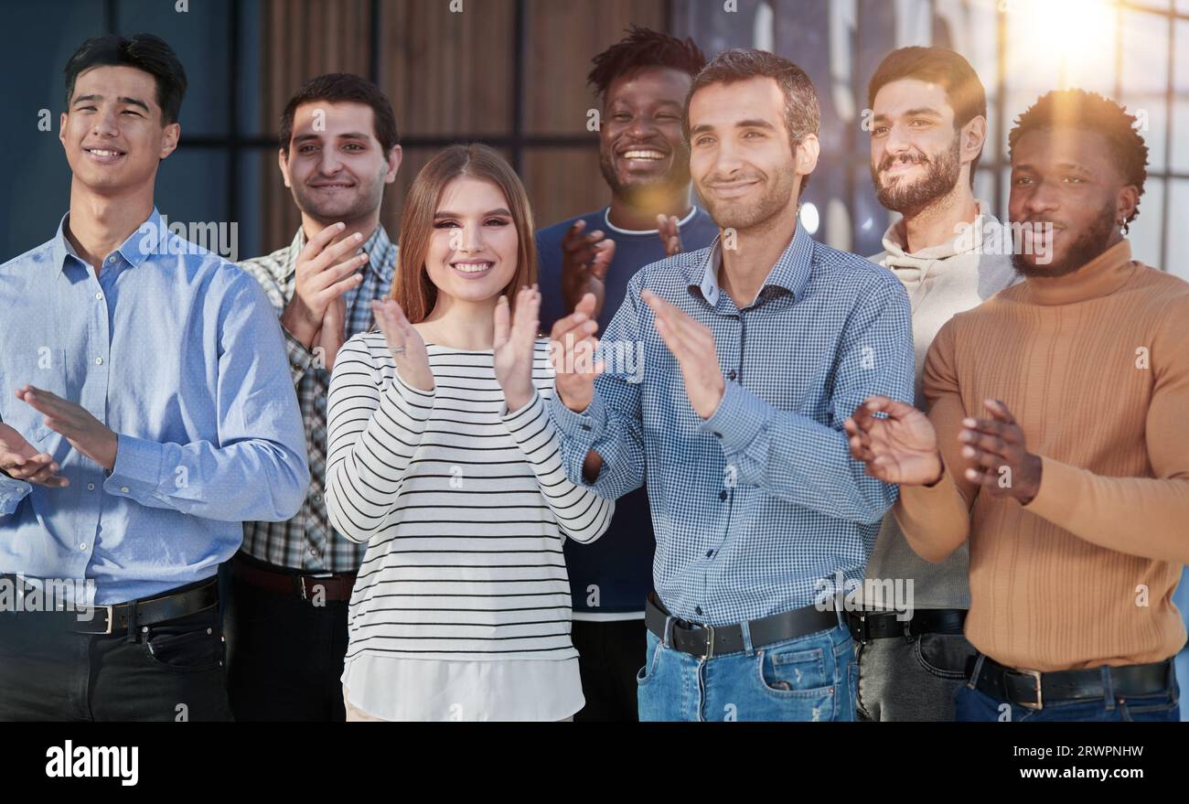 Concept of team work, internationality and success Stock Photo - Alamy
