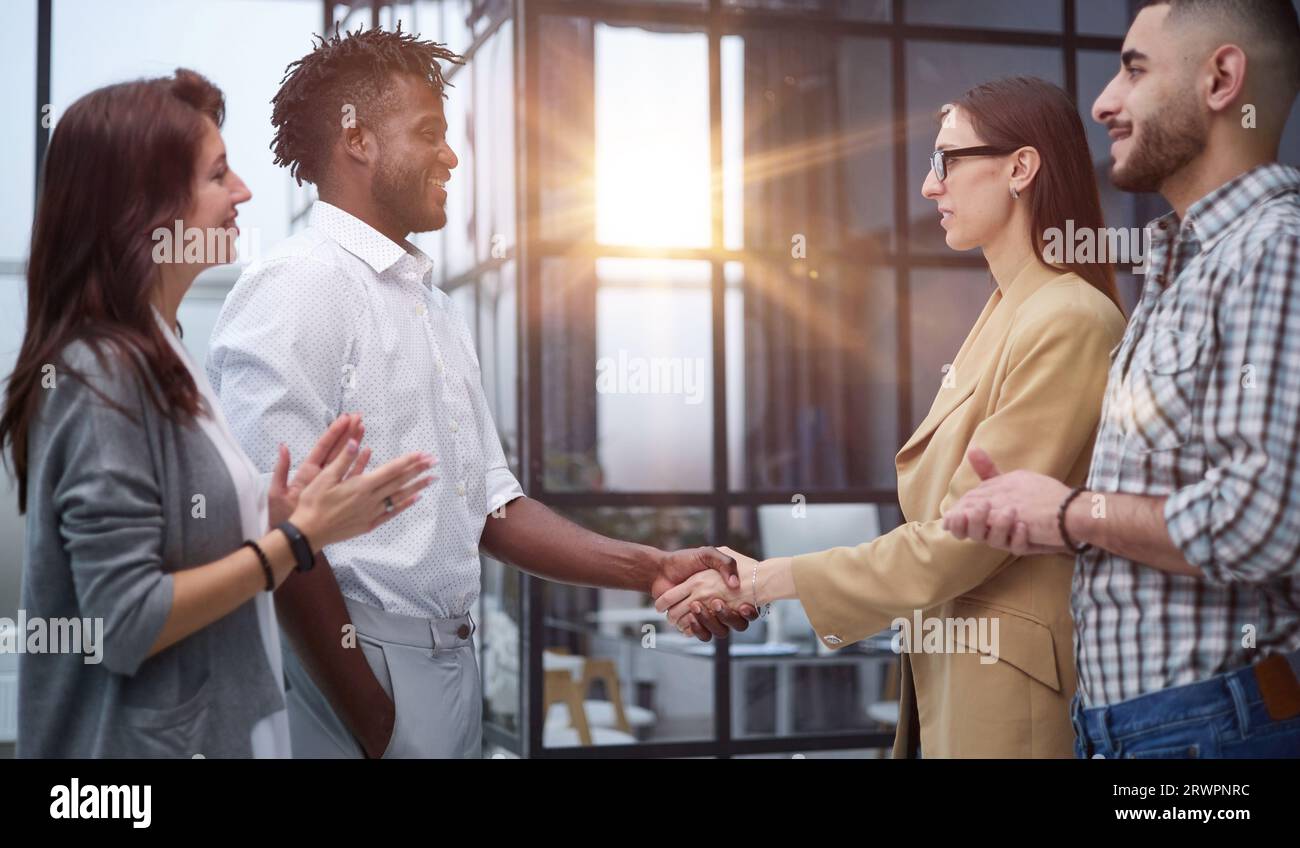 Congratulations to the new partners. business concept Stock Photo - Alamy