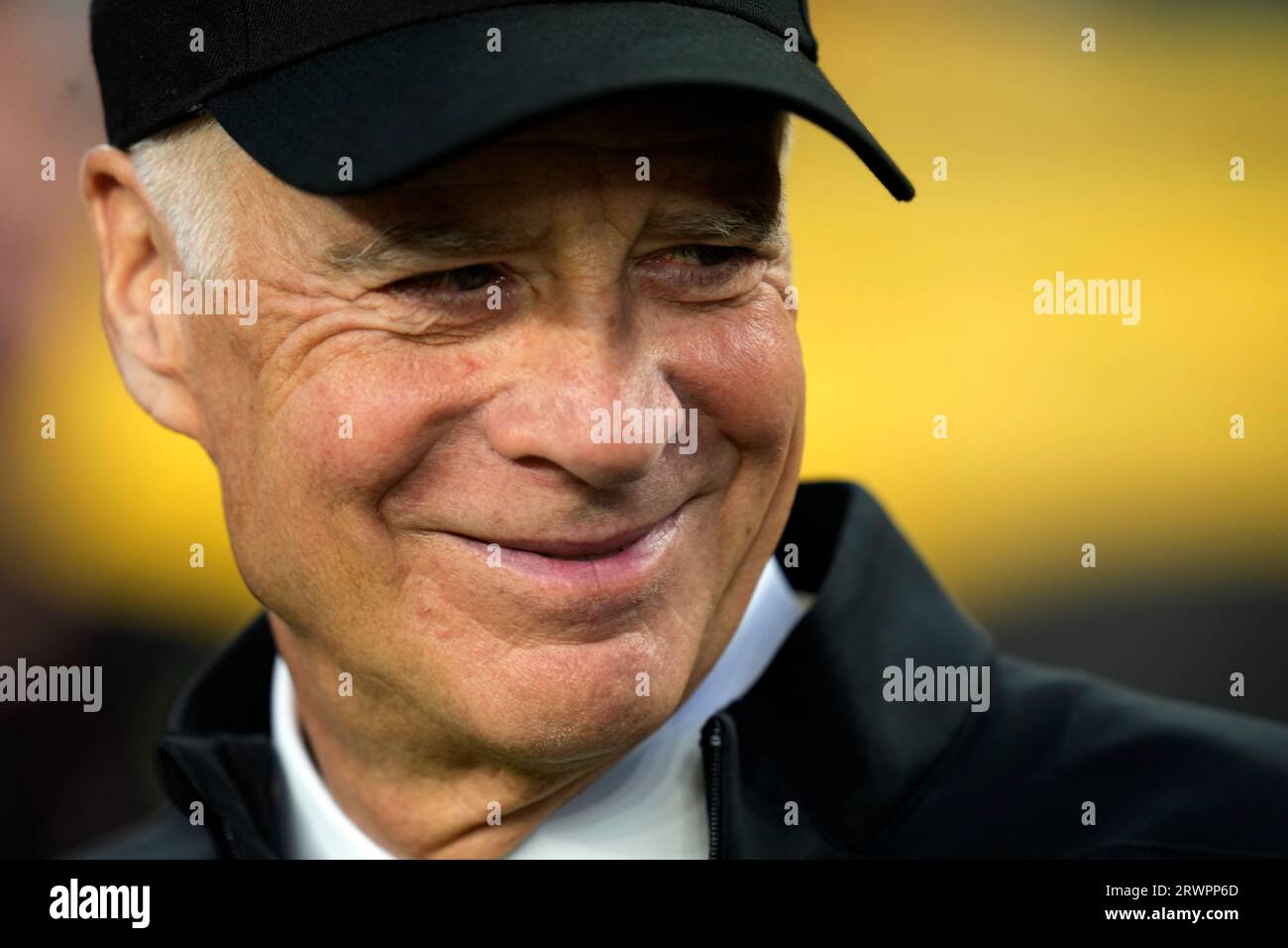 Pittsburgh Steelers owner Art Rooney II visits the field during warm ...