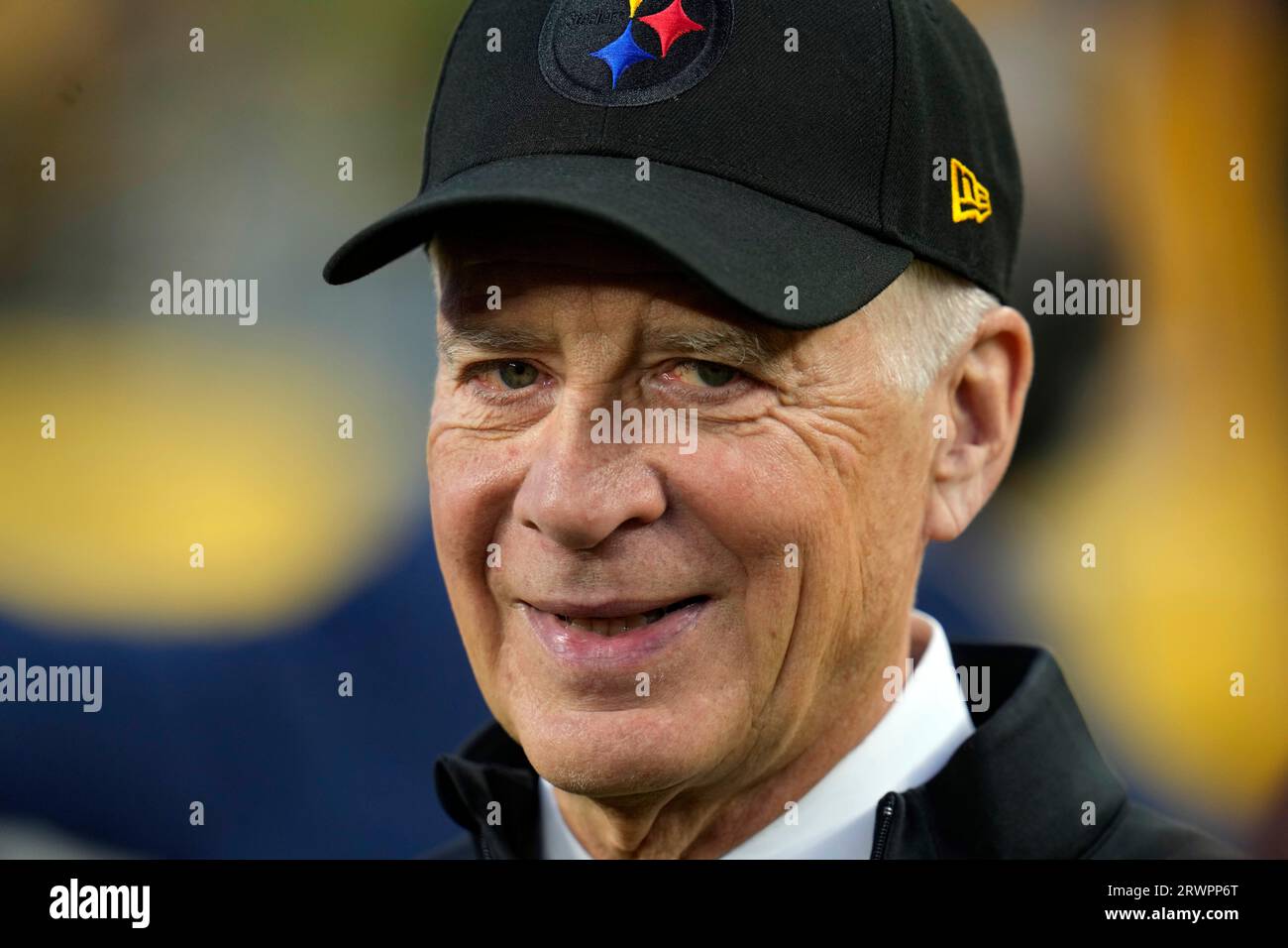 Pittsburgh Steelers owner Art Rooney II visits the field during warm ...