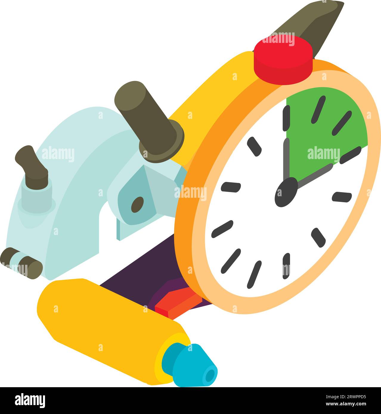 Steel cutting icon isometric vector. Steel cut off machine, manual ...