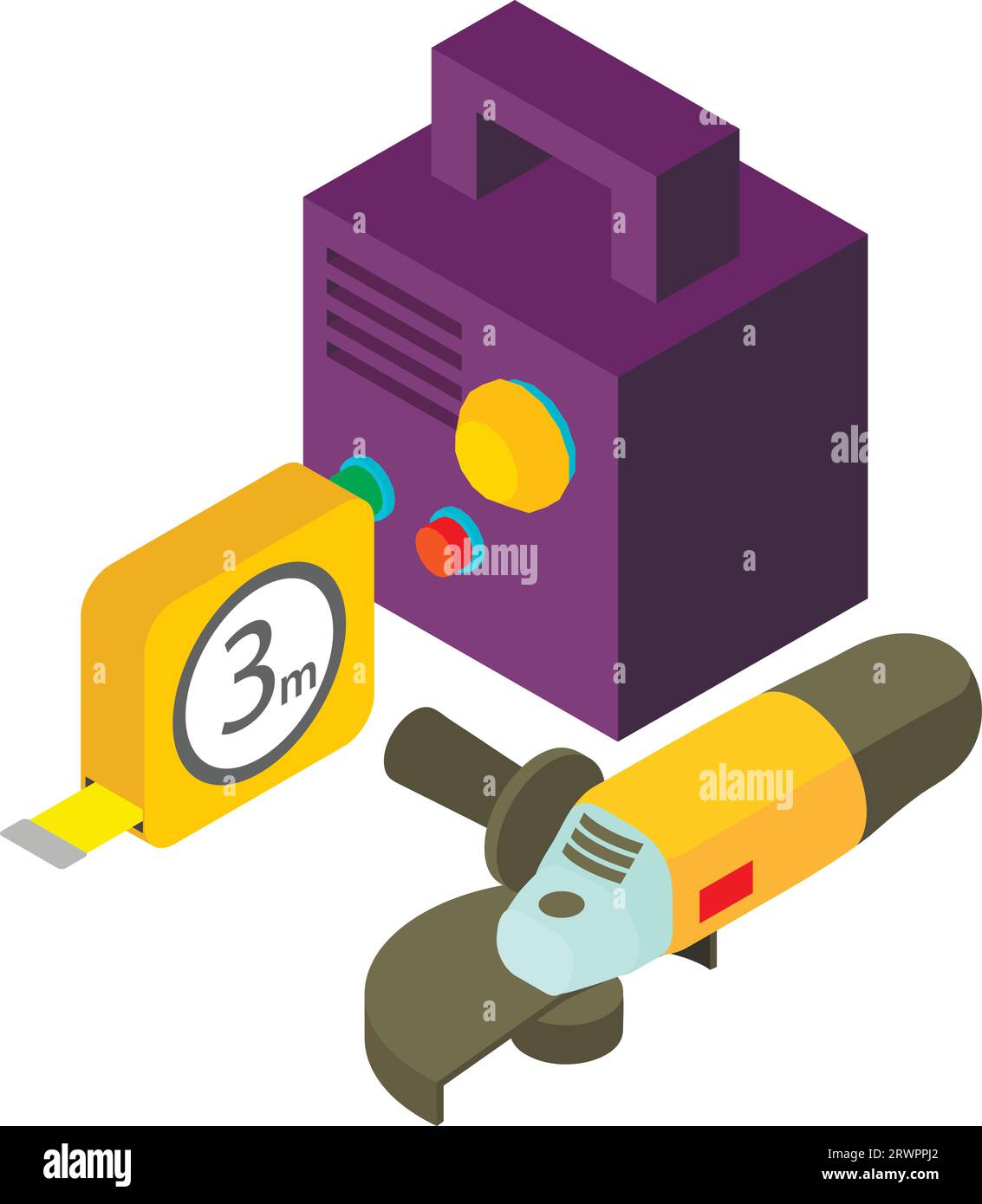 Welding tool icon isometric vector. Inverter welding machine and ...