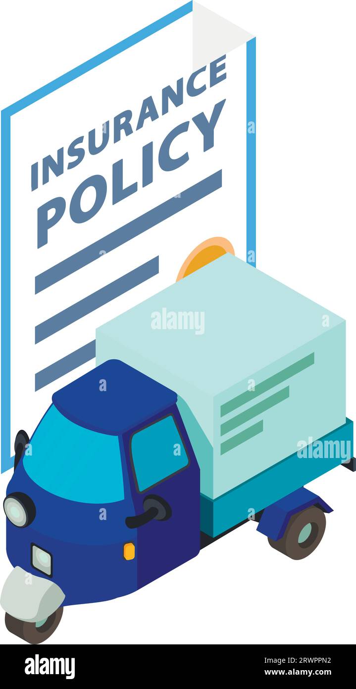 Insurance concept icon isometric vector. Insurance policy and three ...