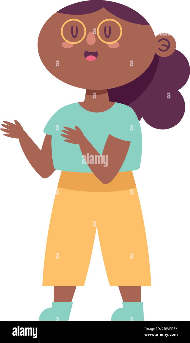 girl speaking cute vector isolated Stock Vector Image & Art - Alamy